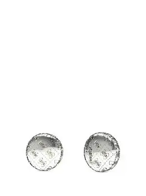 Guess 4g Crystal-embellished Stud Earrings - Silver