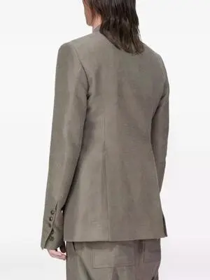 Rick Owens Single-breasted Ramie Blazer