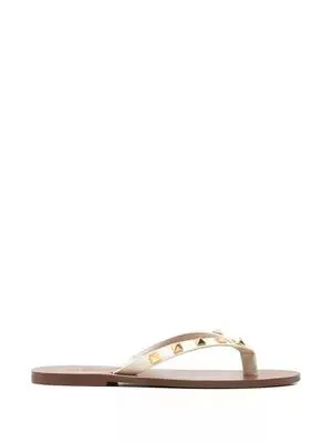 Valentino Garavani Rockstud Thong Sandals - Neutrals