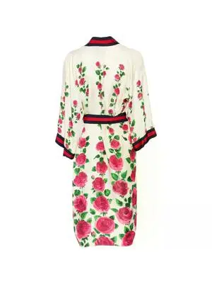 Gucci Floral-print Belted Kimono