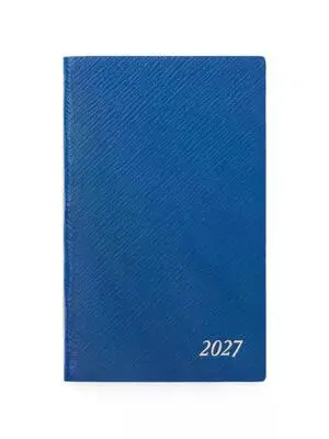 Smythson 2027 Panama-leather Weekly Diary - Blue