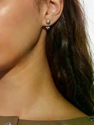 Tory Burch Double T Glass-pearl Earrings