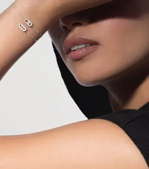 Messika Move Uno Mini White Gold And Diamond Chain Bracelet