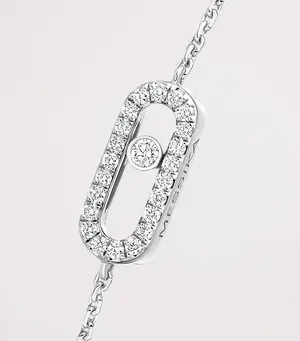 Messika Move Uno Mini White Gold And Diamond Chain Bracelet
