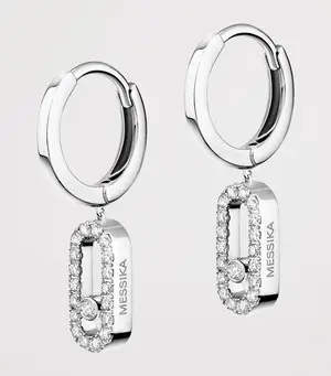 Messika Move Uno White Gold And Diamond Drop Earrings
