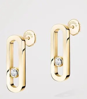 Messika Move Uno Yellow And Diamond Stud Earrings