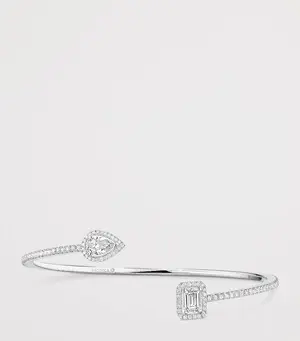 Messika My Twin White Gold And Diamond Bangle