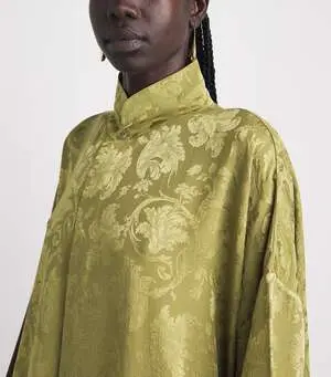 Eskandar Silk Double-stand Collar Shirt