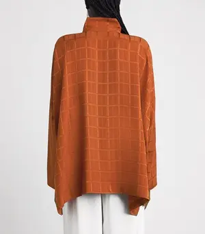 Eskandar Silk Double-stand Collar Shirt