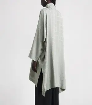 Eskandar Silk Double-stand Collar Shirt
