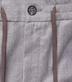 MAURIZIO BALDASSARI Stretch-virgin Wool Drawstring Trousers