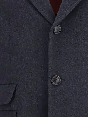 Brunello Cucinelli Single-breasted Pure Cashmere Coat With Notch Lapels