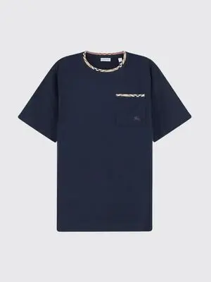 Burberry Ekd Logo Cotton T-shirt With Contrast Pocket And Trim