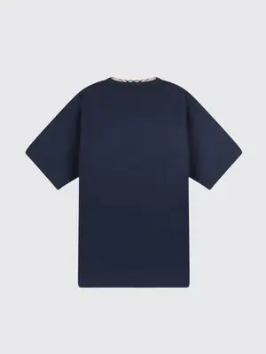 Burberry Ekd Logo Cotton T-shirt With Contrast Pocket And Trim