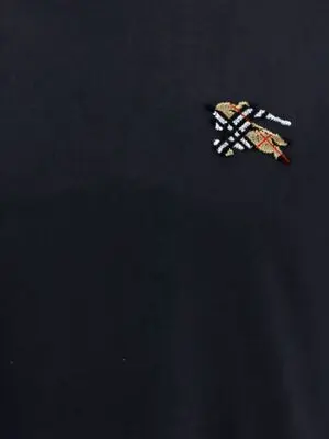 Burberry Cotton T-shirt With Contrasting Equestrian Knight Logo