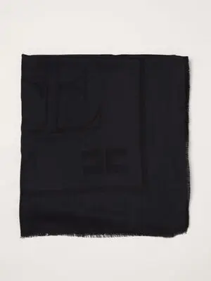Elisabetta Franchi Solid Scarf In A Soft Viscose And Modal Blend Blue