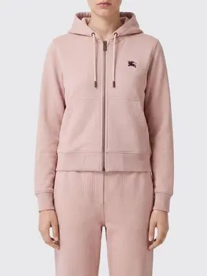 Burberry Embroidered Ekd Cotton Zip-up Hoodie - Beige