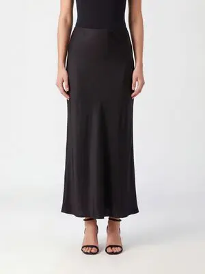 Ralph Lauren Recycled Polyester Satin Long Pencil Skirt - Black