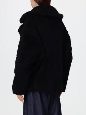 Max Mara Short Double-breasted Faux-fur Effect Coat