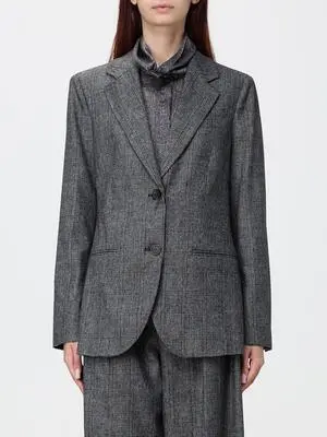 Emporio Armani Prince Of Wales Check Wool-blend Single-breasted Blazer