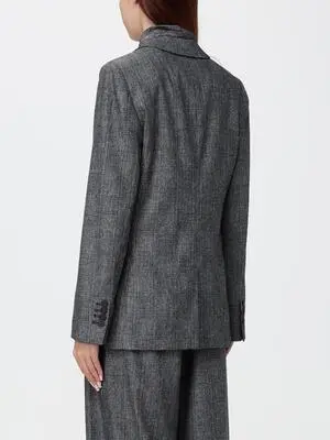 Emporio Armani Prince Of Wales Check Wool-blend Single-breasted Blazer