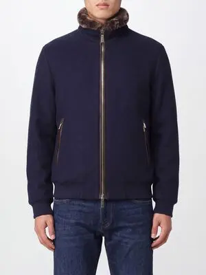 MOORER Bellati Wool And Cashmere Bomber Jacket With Fur Collar