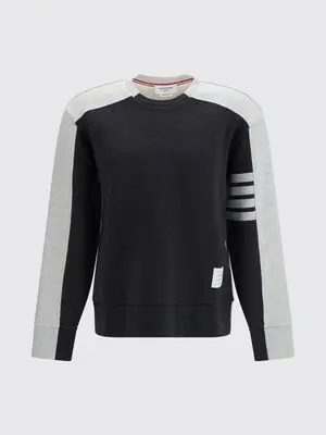 Thom Browne Striped 4-bar Cotton Sweatshirt - Grey