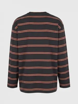 JIL SANDER Striped Cotton Long-sleeved T-shirt With Dropped Shoulders