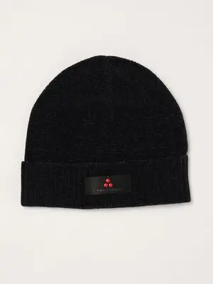 Peuterey Technical Fabric Beanie With Cuff And Logo Application Blue