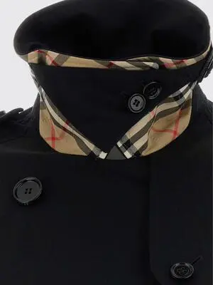 Burberry Cropped Double-breasted Trench Coat In Cotton With Epaulettes