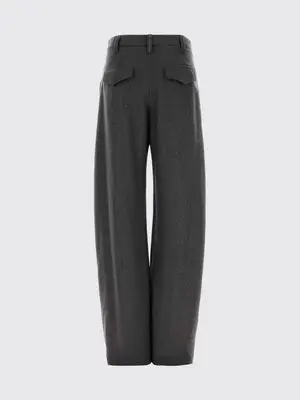 Brunello Cucinelli High-waisted Pleated Wool Wide-leg Trousers With Monili Detailing