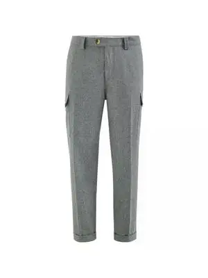 Brunello Cucinelli Virgin Wool Flannel Cargo Trousers