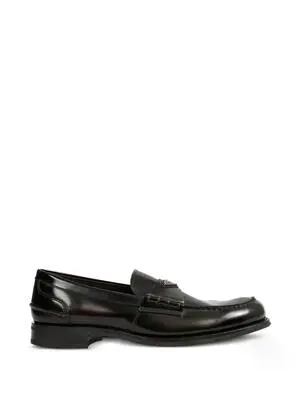 Prada Brushed-leather Loafers