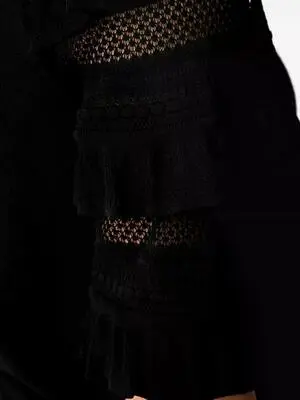 TWINSET Mesh Stitch Jumper With Ruffles