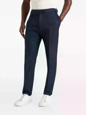 Manière De Voir Hubert In Navy Slim-fit Tailored Trousers