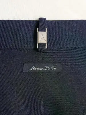 Manière De Voir Hubert In Navy Slim-fit Tailored Trousers