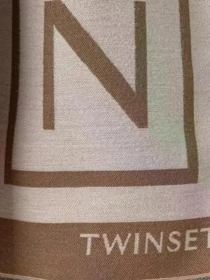 TWINSET Logo-print Fringed Scarf