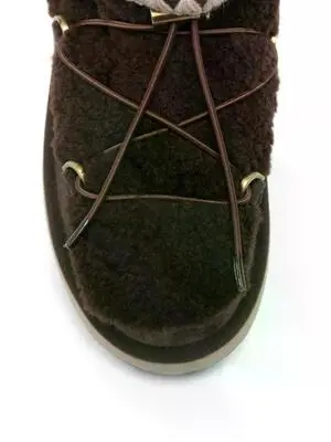 Mou Crochet-trim Lace-up Ankle Boots