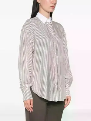 Brunello Cucinelli Striped Silk Shirt
