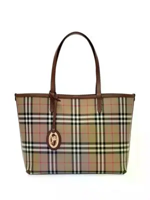 Burberry Small Check Tote - Neutrals