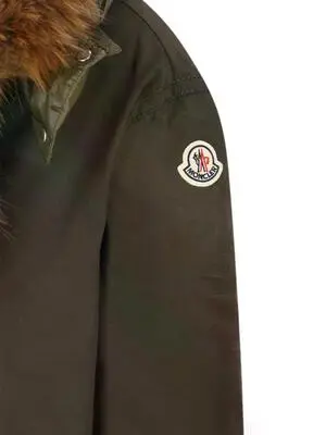 Moncler Halicte Faux-fur-trim Hooded Parka Coat - Green