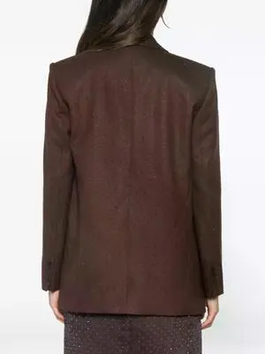 Maje Rhinestone-embellished Striped Blazer