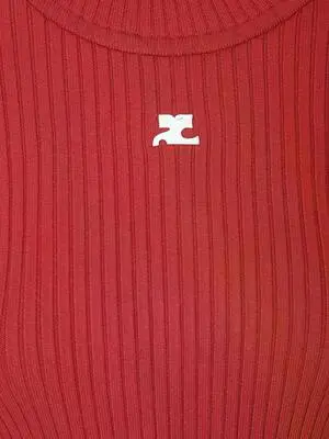 COURREGES Reedition Ribbed-knit Mockneck Sweater