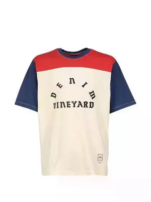 DEAR BORO Colour-block Logo-print T-shirt