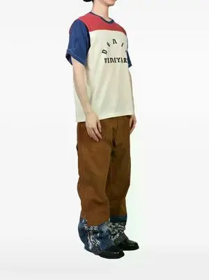 DEAR BORO Colour-block Logo-print T-shirt