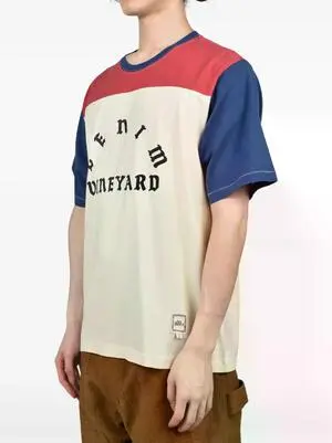 DEAR BORO Colour-block Logo-print T-shirt