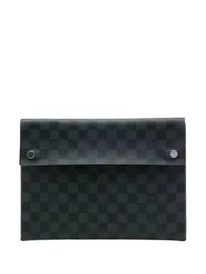 LOUIS VUITTON 2019 Damier Graphite Alpha Pochette Gm Clutch Bag