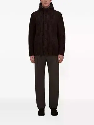 Herno Cable-knit Hooded Jacket