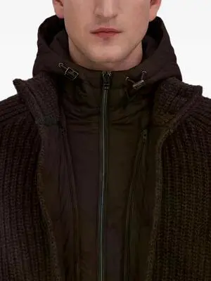 Herno Cable-knit Hooded Jacket