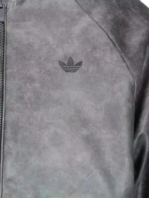 Adidas Logo-embroidered Raglan-sleeve Bomber Jacket